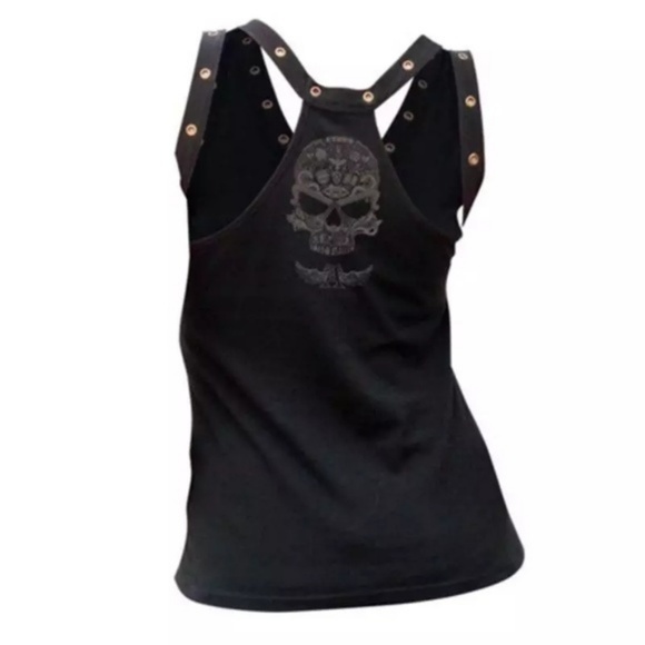 Tops | Punk Rock Skull Printed Tank Top | Poshmark